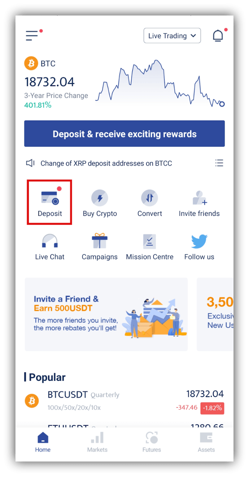 BTCC Deposit: How to Transfer Crypto from Binance to BTCC