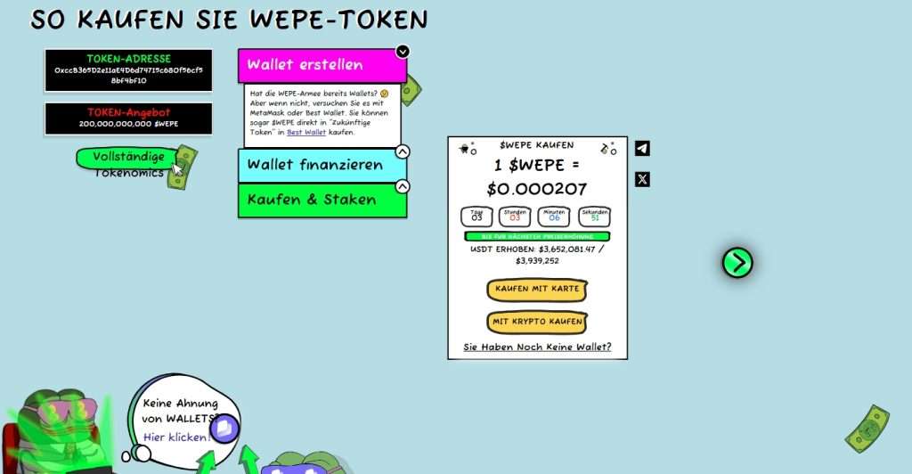 WEPE Coin Erklärung & Prognose: Wall Street Pepe Coin Kurs 2025 bis 2030 - BTCC
