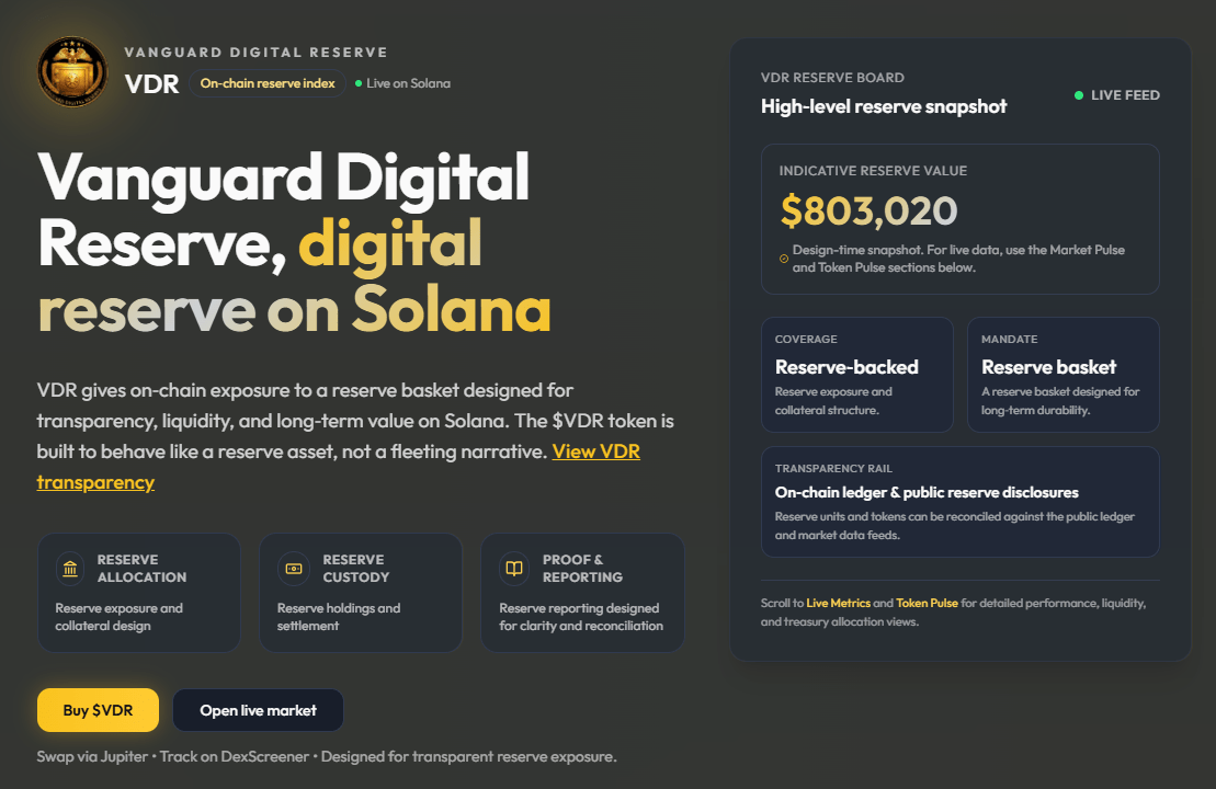 VDR Coin im Faktencheck: Vanguard Digital Reserve Prognose ...